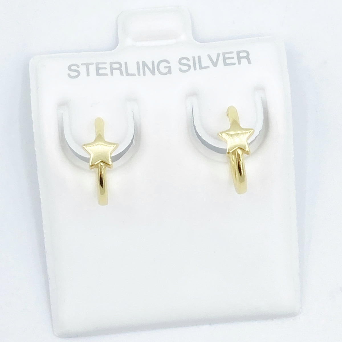 Small Gold Star Hoops – The Sterling Society